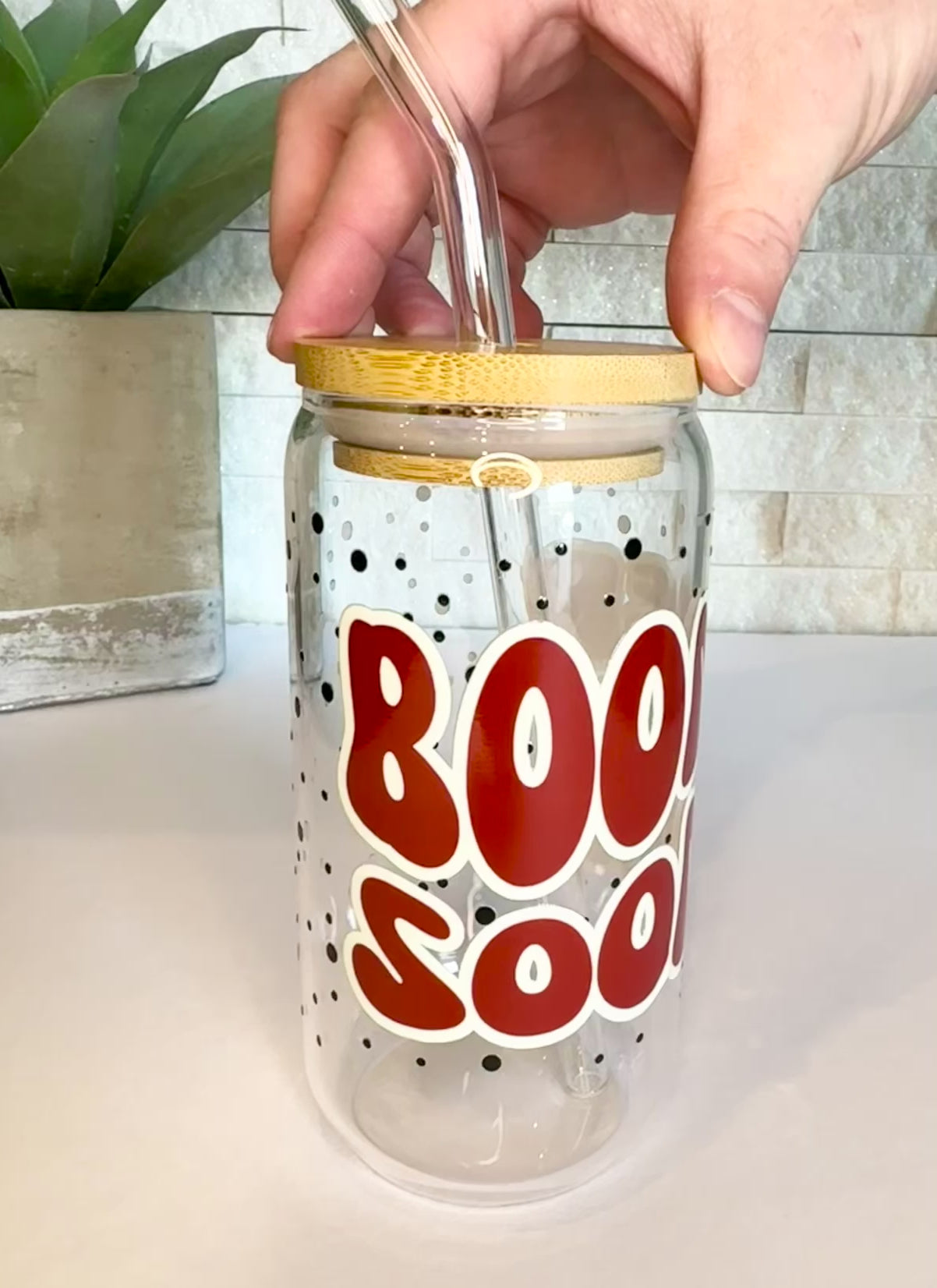 Boomer Sooner Glass Can – Elyse&Co Creations